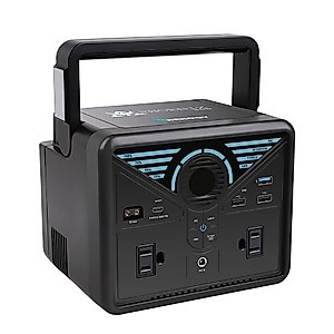 Renogy Solar Generator Phoenix 300 Portable Power Station, 337Wh CPAP Outdoor Backup Lithium Battery Charger with 2 AC Outlets, 18W USB-A 60W Quick Charge Type-C Port for Home, Camping, Emergency