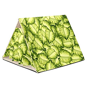 Y-DSIWX Guinea Pig House Bed, Rabbit Large Hideout, Small Animals Nest Hamster Cage Habitats Green Leaves