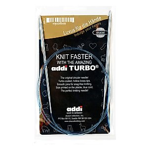addi Knitting Needle Turbo Circular Skacel Blue Cord 12 inch (30cm) Size US 05 (3.75mm)