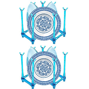 2 Pack Retractable Cup Drying Rack, Drinking Glass and Sports Bottle Drainer Stand, Plastic Bag Dryer and Mug Tree for Kitchen Countertop