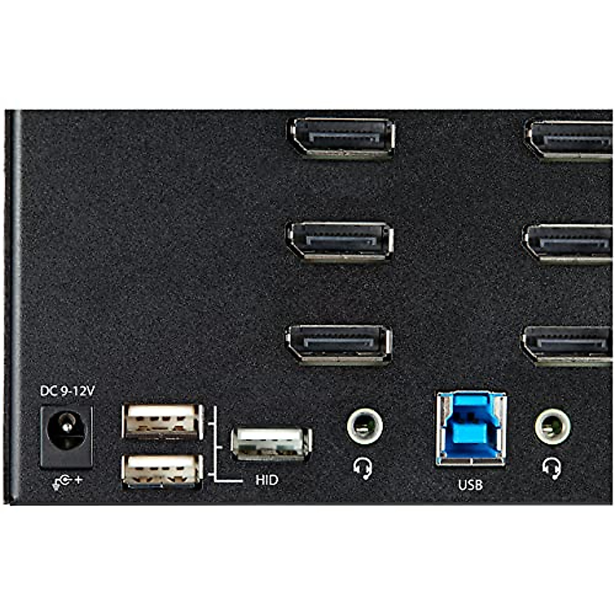 StarTech.com 2 Port Quad Monitor DisplayPort KVM Switch - 4K 60Hz UHD HDR - Desktop 4K DP 1.2 KVM with 2 Port USB 3.0 Hub (5Gbps) & 4X USB 2.0 HID Ports, Audio - Hotkey Switching - TAA (SV231QDPU34K)