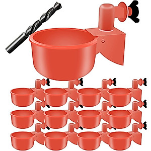 12 PCS Chicken Waterer,Chicken Water Cups,Chicken Feeder, No Waste Automatic Chicken Waterer, Keep It Clean Poultry Watering Cups,Free from Pollution Chicken Water Cup
