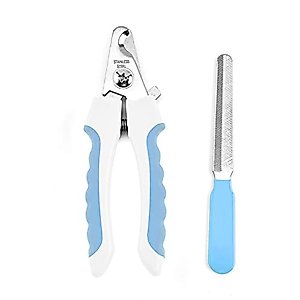 ID Pets Nail Clippers with Safety Guard to Avoid Over-Cutting, Safe Professional Grooming Tool for Dog & Cat (Blue)