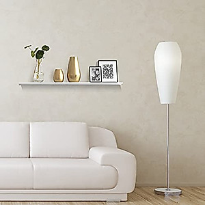 36 Inch Floating Shelves White Long Floating Shelves for Wall Rustic Durable, Natural Wood Oak Floating Shelf Mounted Bedroom Kitchen and Entryway, Easy Assembly, Classic Design, 1pcs