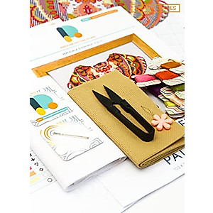 Killer Whale CS1274-1 - Counted Cross Stitch KIT#2. Set of Threads, Needles, AIDA Fabric, Needle Threader, Embroidery Clippers and Printed Color Pattern Inside.