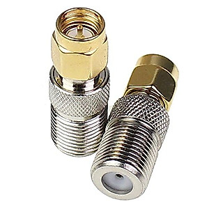 exgoofit F Type to SMA Male Female Coax Connector Coaxial Adapter 2 Sets 6 Pcs
