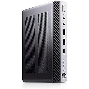 HP Elitedesk 800 G3 Mini Desktop (Intel Quad Core i5-6500T, 32GB DDR4 RAM, 512GB NVME SSD+500GB SATA Type-C, DisplayPort DP, USB WiFi, Ethernet, Kbd+Mou, Windows 10 Pro 64-bit with 24" LCD (Renewed)