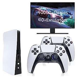 Wireless Retro Game Console Nostalgia Plug and Play Video Game Console 4k,40+ Emulators Console,128GB Built in 40000+ Video Games 2.4G Wireless Controllers