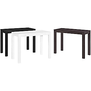 Mainstays Furniture New Parsons Desk with Drawer, Multiple Colors (White)