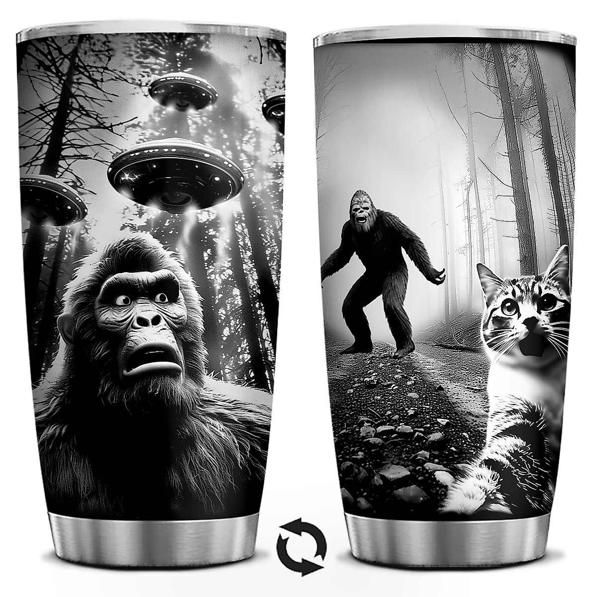 FROOBLEQUIRK Big foot Tumbler 20 Oz, Sasquatch Cup, Coffee Mug Gifts Women Men