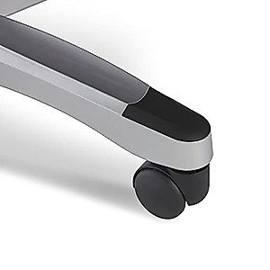 Serta Executive Office Padded Arms, Adjustable Ergonomic Gaming Desk Chair with Lumbar Support, Faux Leather and Mesh, Black