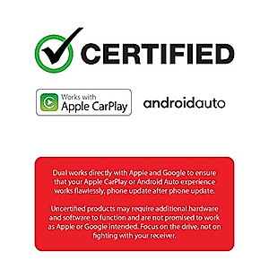 Dual Electronics DCPA91 9-inch Certified Apple Carplay Android Auto | Single DIN Touchscreen Car Stereo Radio | Bluetooth Hands Free Calling & Music Streaming | Backup Camera Input
