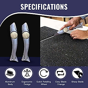 Zimpty ZY380 Heavy Duty 4 Pack Shark Knife Vinyl Knife Utility Knife with 24pc Blades Combo Set(4-Pack)