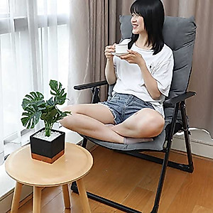 ABaippj Zero Gravity Chair, Lawn Recliner, Reclining Patio Lounger Chair, Folding Portable Chaise, with Detachable Soft Cushion, Adjustable Headrest, Support 440 lbs