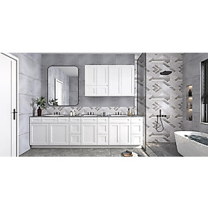 LOVMOR 36'' Bathroom Vanity Sink Base Cabinet with 2-Doors, Storage Cabinet with 3-Drawers on The Left, Suitable for Bathrooms, Kitchens, Laundry Rooms and Other Places.