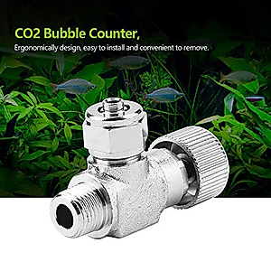Needle Valve for Aquarium System CO2 Regulator Bubble Counter Fish Tanks Accessory (01# Single Head Micro-metering Valve for Gauge)