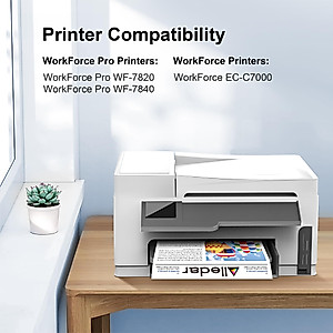 812XL Ink Cartridges Combo Pack 4 [Upgrade Chips] Remanufactured for Epson 812 XL T812XL to use with Epson Workforce Pro WF-7840 WF-7820 WF-7310 EC-C7000 (Black Cyan Magenta Yellow)