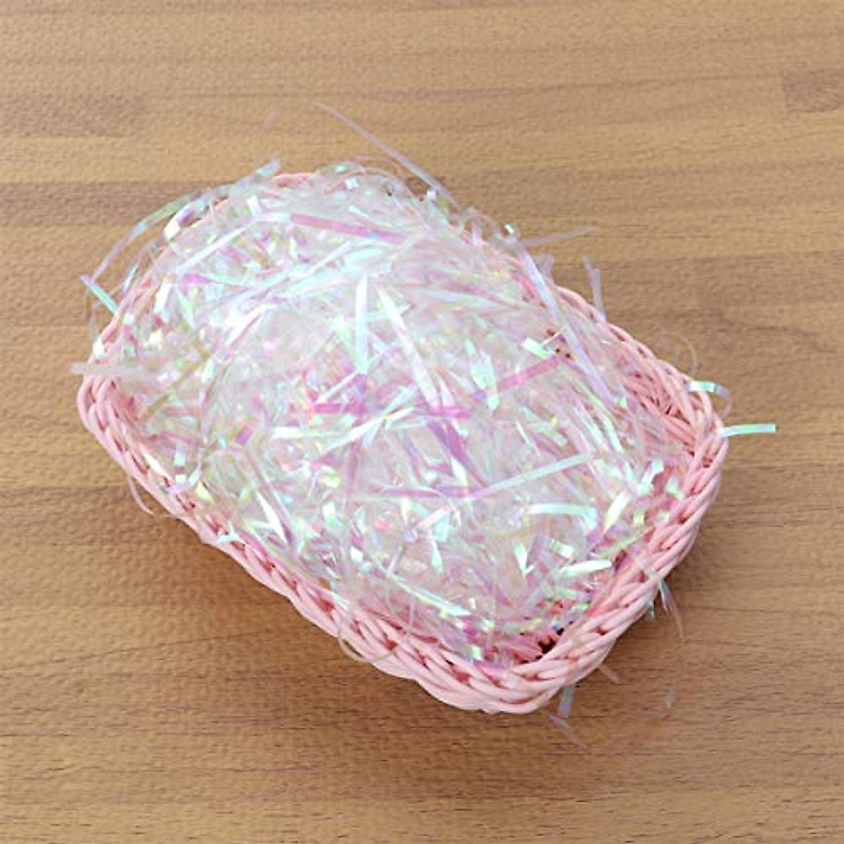Milisten 20 Grams Iridescent Paper Shred Filler Sparkly Shredded Crinkle Paper for Gift Wrapping and Basket Filling 3MM