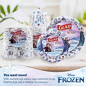 Glad for Kids Disney Frozen 6oz Paper Snack Bowls, Lids Not Included, 32 ct | Disney Anna and Elsa Paper Snack Bowls, Kids Snack Bowls| Kid-Friendly Paper Snack Cups for Everyday Use