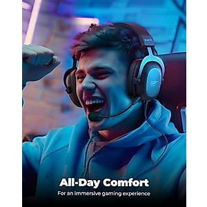 havit H2002d Gaming Headsets for PS4,PC, 50MM Drivers Surround Sound PS5 Headset with Mic Gaming Headphones with Mic Durable Aluminum Frame Valentines Gifts for Men