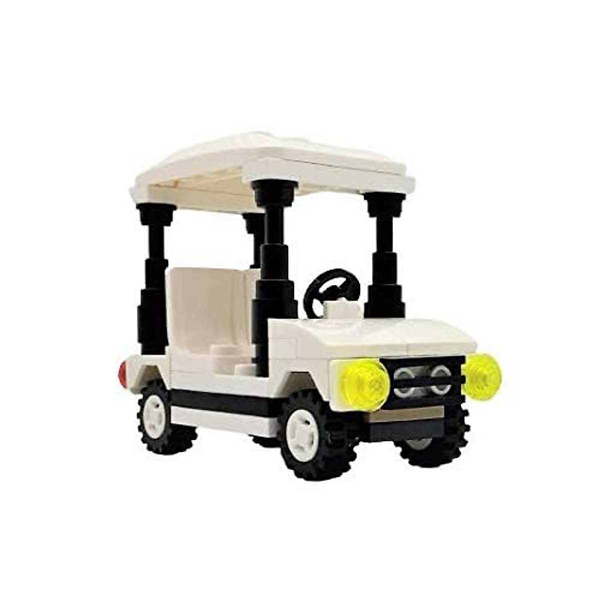 Building Brick Toys MOC City Town Village Golf Cart Compatible with All Major Brands Gulf Buggy for Kids Ages 4+ Great Gift Ideas AFOL