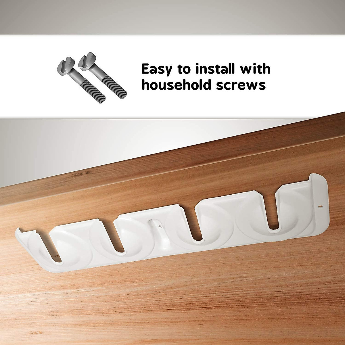 KLEARSTAND Marine RV Wine Glass Holder, White, Easy Install, Made in USA (1 rack)