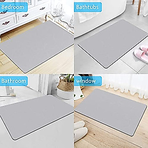 GOYLSER Bathroom Toilet Rugs, Ultra Thin Washable Toilet Rugs Set for Bathroom 2 Piece, Soft Low Profile Bath Mats for Bathroom Non Slip, Easy Clean Rubber Backing Contour Bathroom Rugs for Toilet