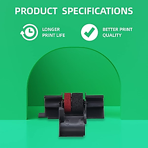 Cosob 10 Pack Compatible Ribbon Replacement for IR40T Black RED CP13 MP-12D Use with Casio hr-100tm Ink,Sharp EL-1750V, EL-1801V,HR-100TM,HR-170RC,Canon P23-dhv CP13 Printer (Individually Sealed)
