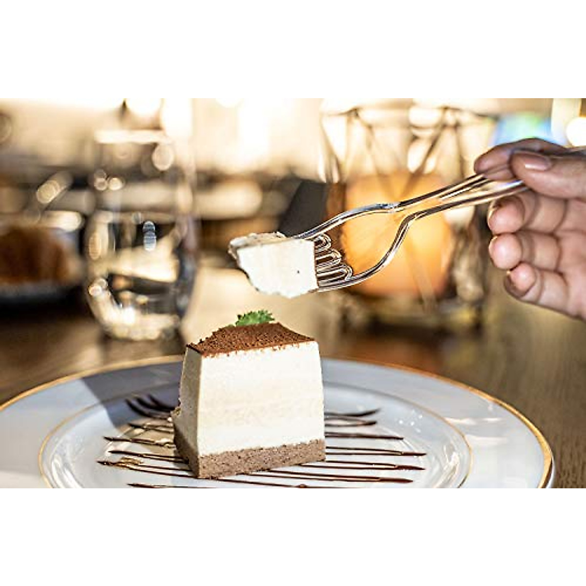 POSATE Heavy Weight Plastic Forks, Clear Disposable, 100 Count