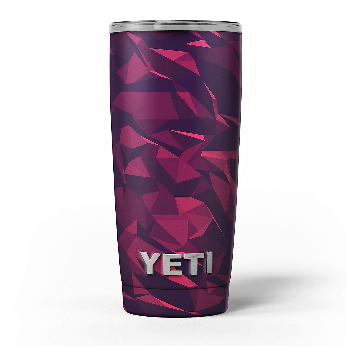 Design Skinz Red Chiseled Geometric Shapes - Skin Decal Vinyl Wrap Kit Compatible with The Yeti Rambler Cooler Tumbler Cups