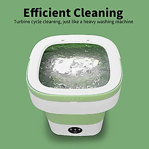 Portable Washing Machine, Mini 13L Foldable Washer and Dryer with 3 Modes Deep Cleaning, Upgraded Small Collapsible Laundry for Travel, Sutiable for Underwear,Baby Clothes,Socks or Other Small Items