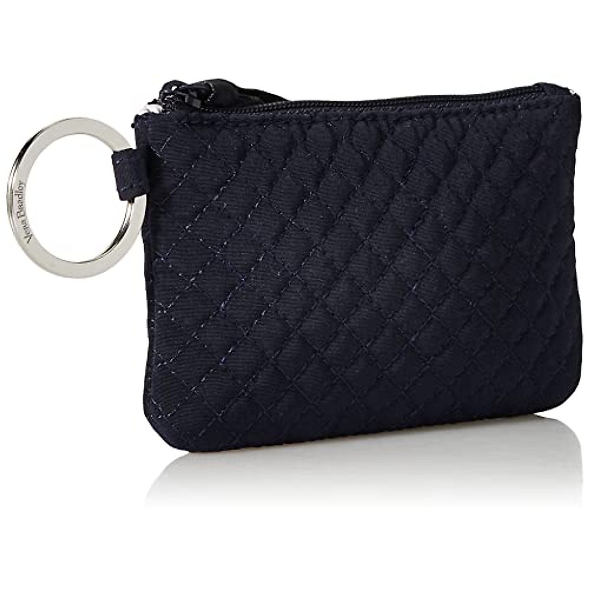 Vera Bradley Women's Microfiber Zip ID Case Wallet, Solid Navy, One Size
