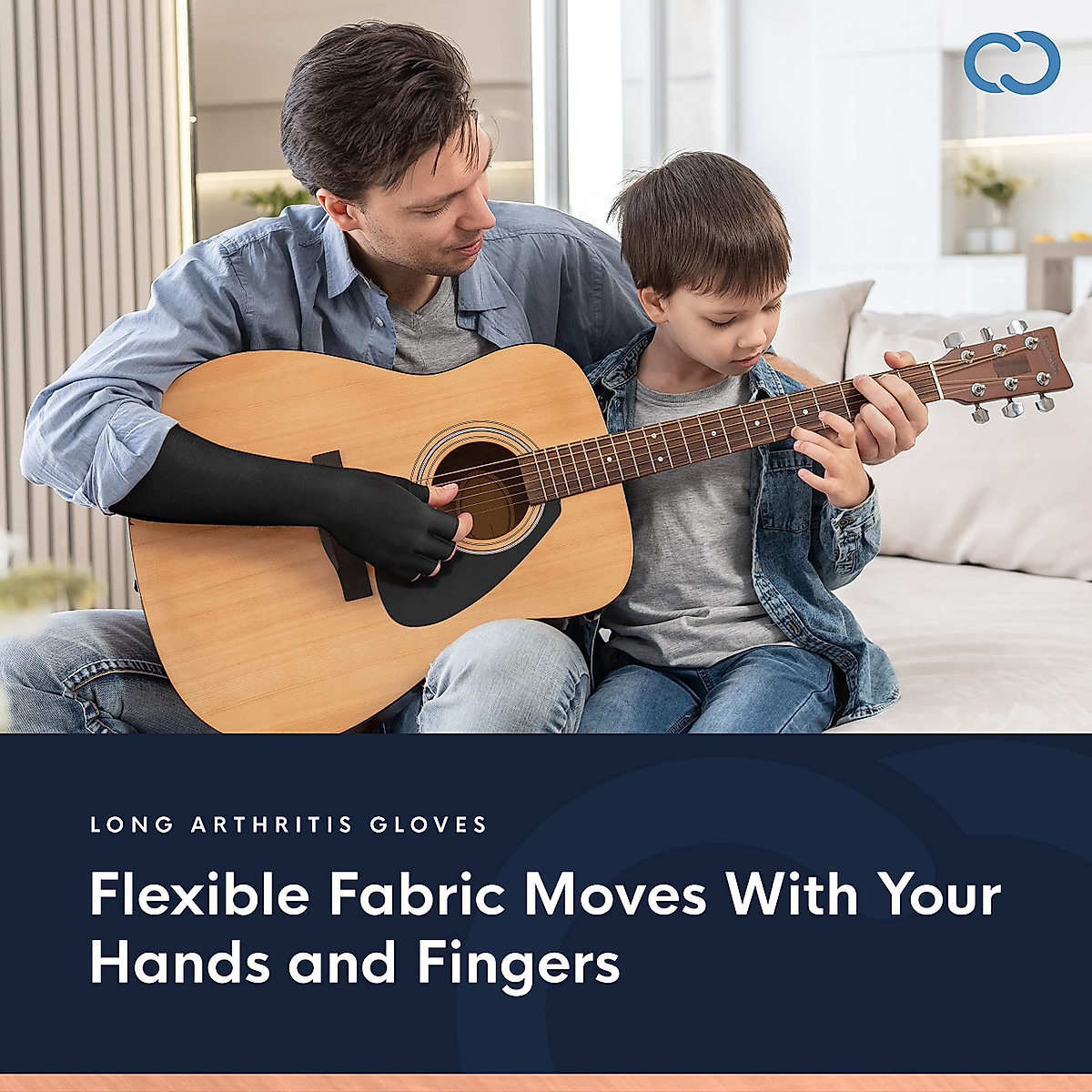 Copper Compression Long Arthritis Pain Relief Gloves - Copper Infused Orthopedic Fingerless Hand Brace for Women, Men - Carpal Tunnel, Computer Typing, RSI, Support Hands, Wrist, Arms