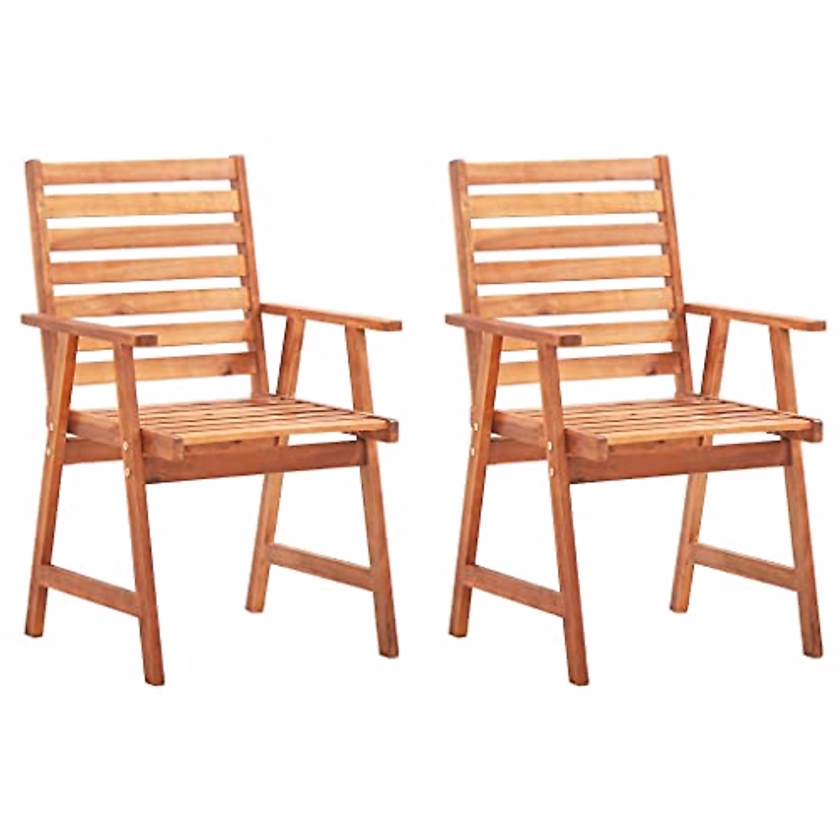 VRAXO Patio Dining Chairs 2 pcs with Cushions Solid Acacia Wood,Outdoor Chairs-34.96lbs