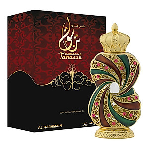 Al Haramain Tanasuk Perfume Oil - 12 ml | Unisex Amber Vanilla Attar Oil | Concentrated Fragrance