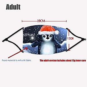 PENATE Adult Washable Face Bandanas 3D Christmas Cute Dog Cat Prints Facemasks -Filter Can Be Placed-Ship from U.S.