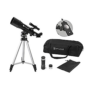 Zhumell - 60mm Portable Refractor Telescope - Coated Glass Optics - Ideal Telescope for Beginners - Digiscoping Smartphone Adapter