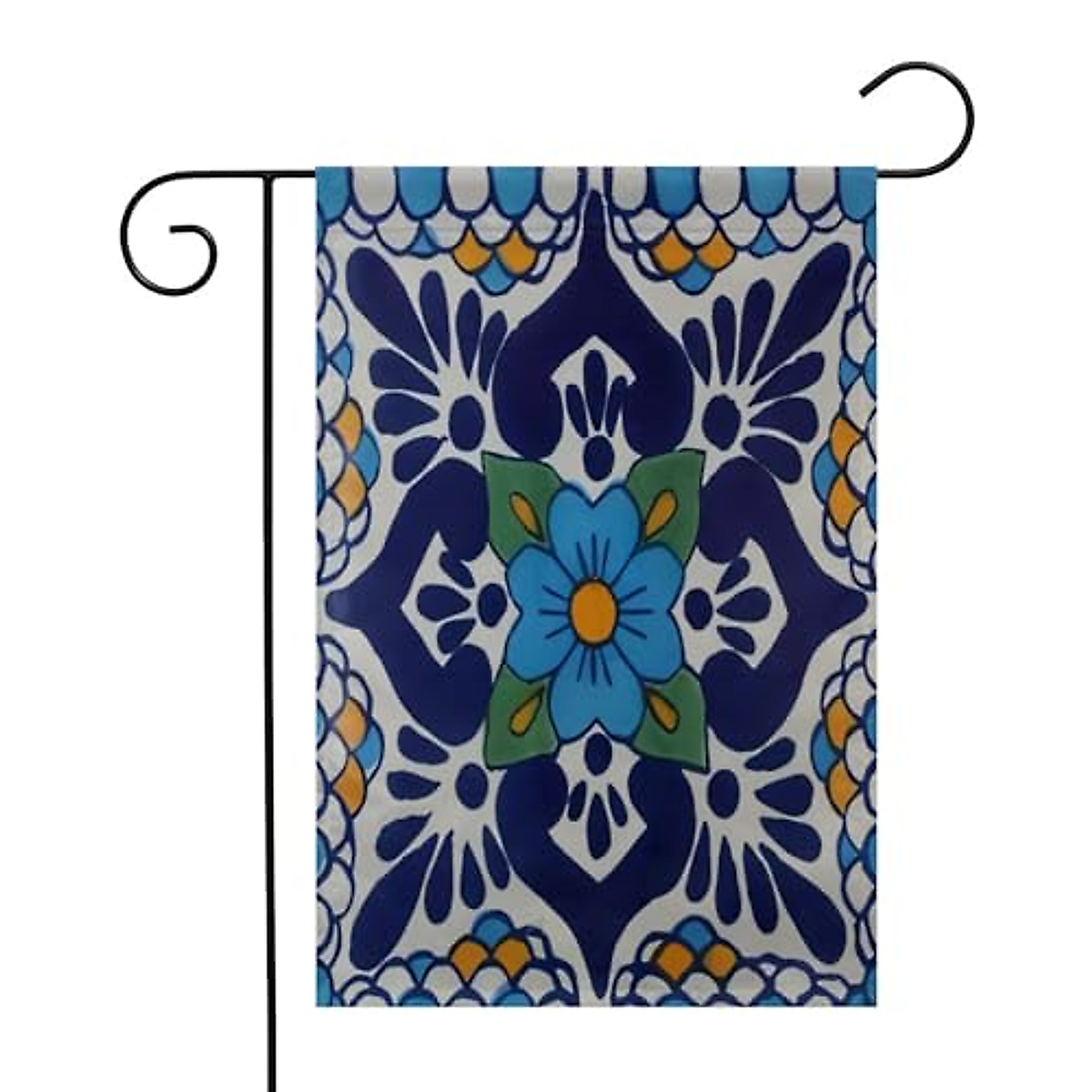 Double-sided garden flag Talavera Mexican Tile Outdoor Flag Garden Flag Yard Outdoor Decoration （12×18in）.