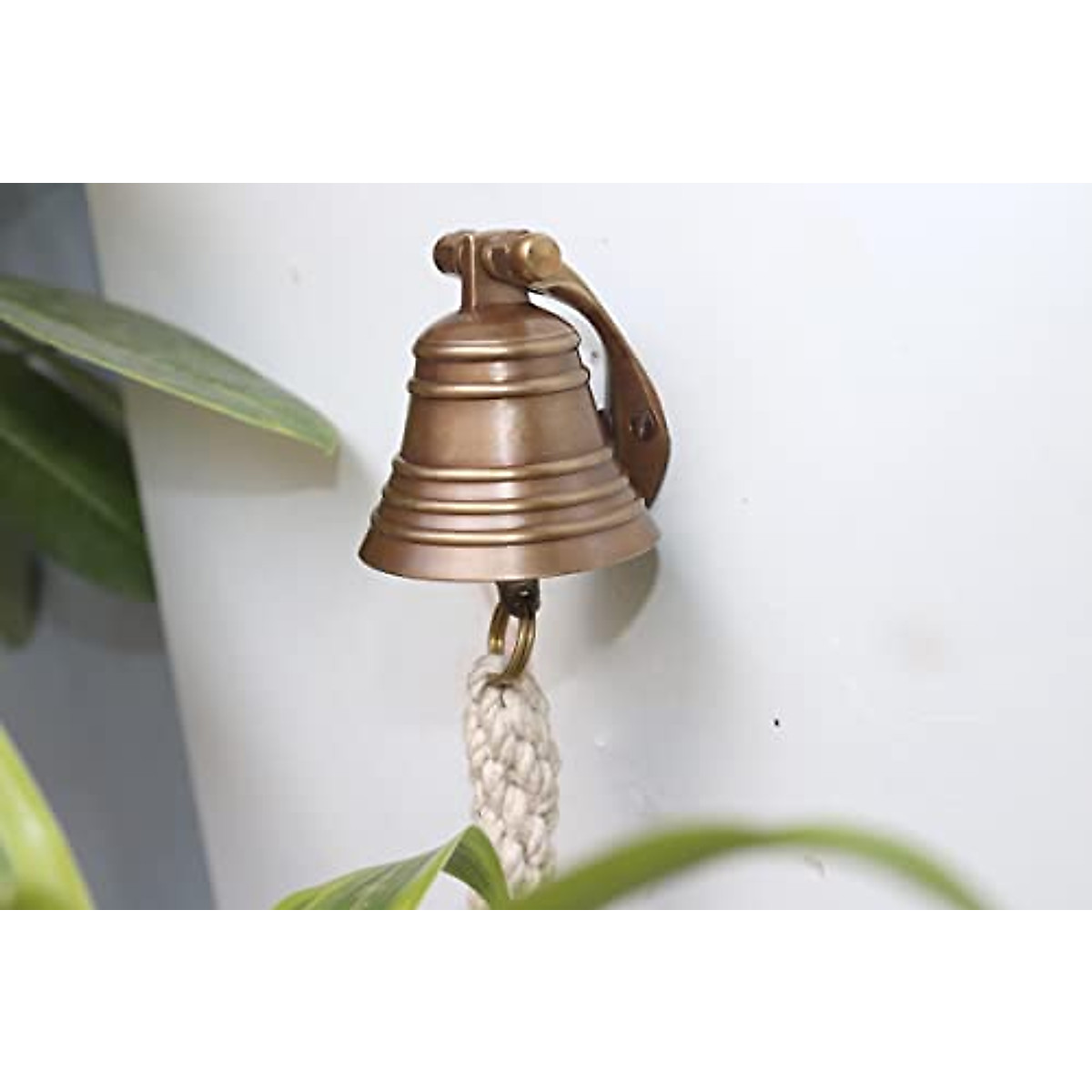 The Metal Magician 2" Antique Brass Bell Quality Marine Wall Mounted Ship Hanging Bell Perfect for Dinner, Indoor, Outdoor, School, Bar, Reception, Last Order & Church