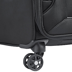 Delsey Mixed OPTIMAX LITE 55CM Slim 4 Double Wheels Cabin Trolley CASE, Black, standard size