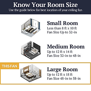 Prominence Home 51464-01 Espy Ceiling Fan, 52, Matte Black