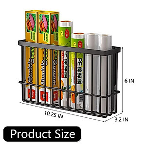 Magnetic Refrigerator Organizer Magnetic Basket Kitchen Organizer Metal Ziplock Bag Storage Organizer (White)