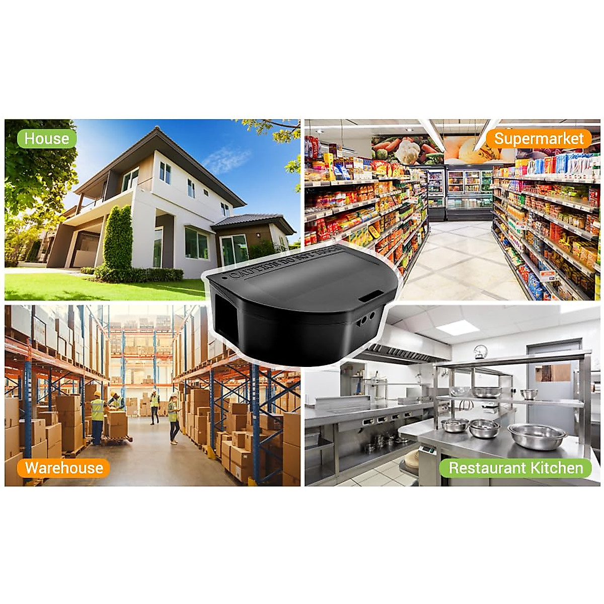 8 Pack - Mouse Bait Stations – Mice, Moles or Small Rodent Traps – Reusable Indoor Rodent Control Bait Box