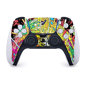 ITS A Skin Skins Compatible with Sony Playstation 5 Console Disc Edition - Protective Decal Overlay Stickers wrap Cover - Colorful Skull 1