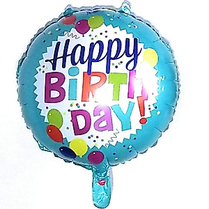 Happy Birthday Foil Mylar Helium Balloons 6 Pcs/Set 18" for Birthday Party, Aluminum Balloon Party Decorations