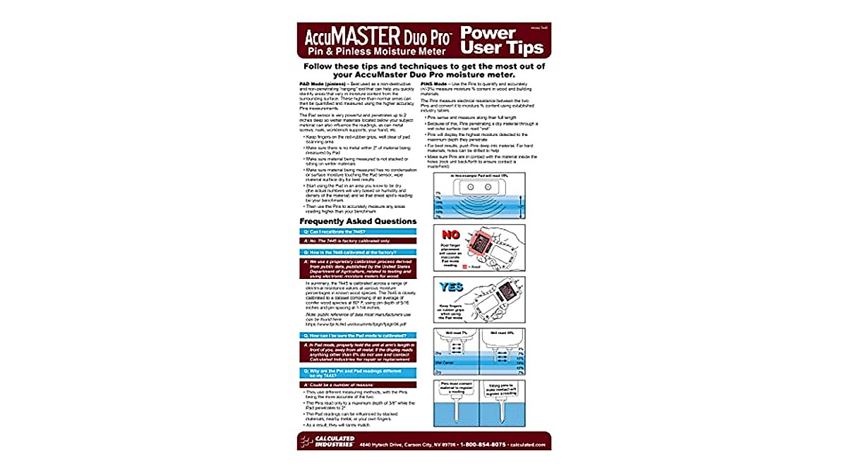 AccuMASTER Duo Pro Moisture Meter | Detect Leaks Fast