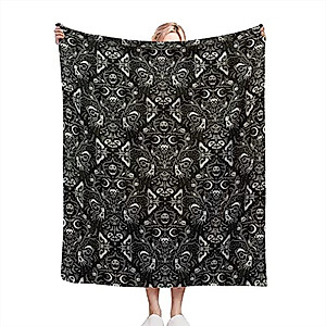 Halloween Gothic Blanket Decoration Fleece Lightweight Throws Gift for Birthday Christmas Soft Flannel Blankets for All Season Bed Home Bedroom Living Room Sofa 50 * 60 Inches