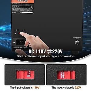 VEVOR Voltage Converter Transformer, 5000W, Heavy Duty Step Up/Down Transformer, Convert from 110 Volt to 220 Volt and from 220 Volt to 110 Volt, with US Outlet EU Outlet 5V USB Port, CE Certified