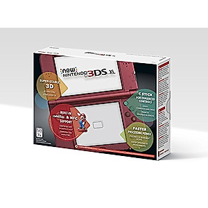 Nintendo New 3DS Xl - Red [Discontinued] (Renewed)