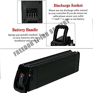 FREEDOH E-Bike Battery 48V Lithium Ion Ebike Battery Pack 8Ah 10Ah 13Ah 15Ah 17.5Ah 20Ah Replacement Li-ion Battery for 250-1000W Motors with Charger,48v,10Ah